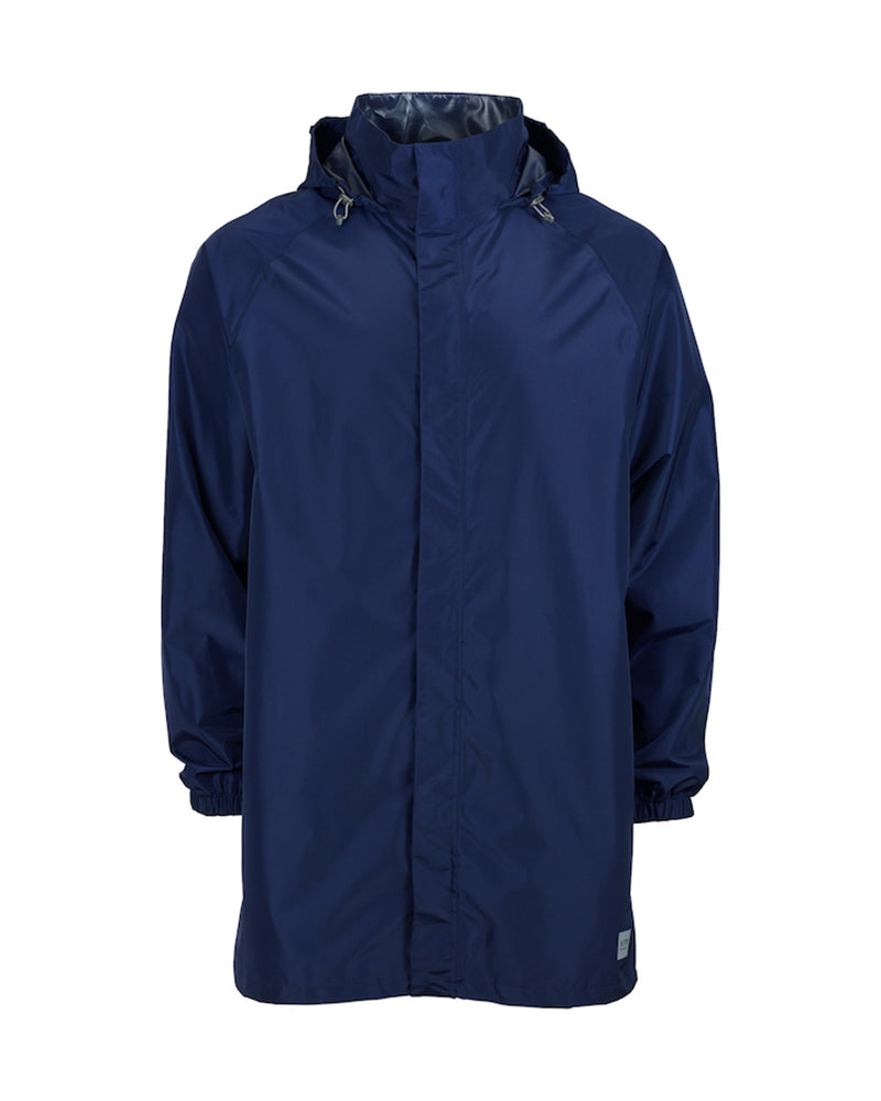 Stash 2L Unisex Adult 3/4 Length Packable Rain Jacket Patriot Blue ...